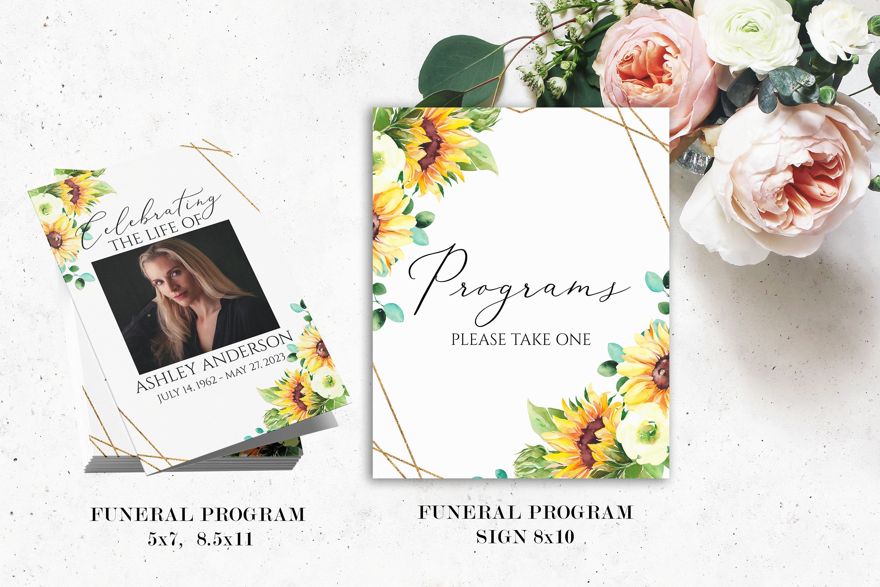 Editable Funeral Bundle Memorial Package Celebration of Life - Etsy