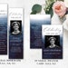 Blue Watercolor Funeral Bundle Templates, Memorial Package, Celebration ...