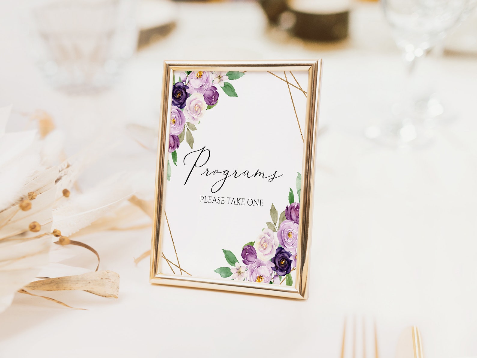 Purple Funeral Program Sign Printable Purple Memorial Program - Etsy