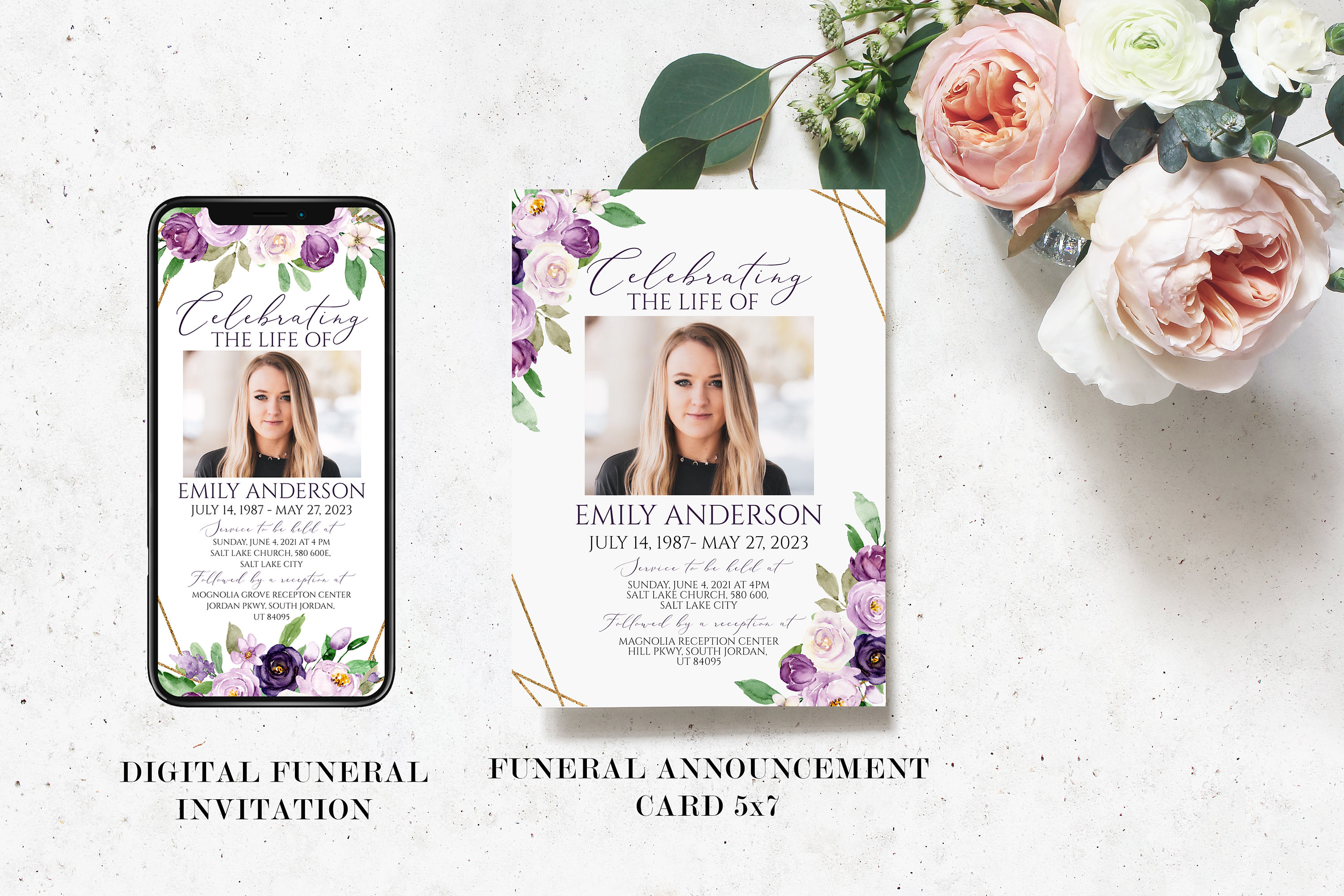 Editable Funeral Bundle Memorial Package Celebration of Life - Etsy