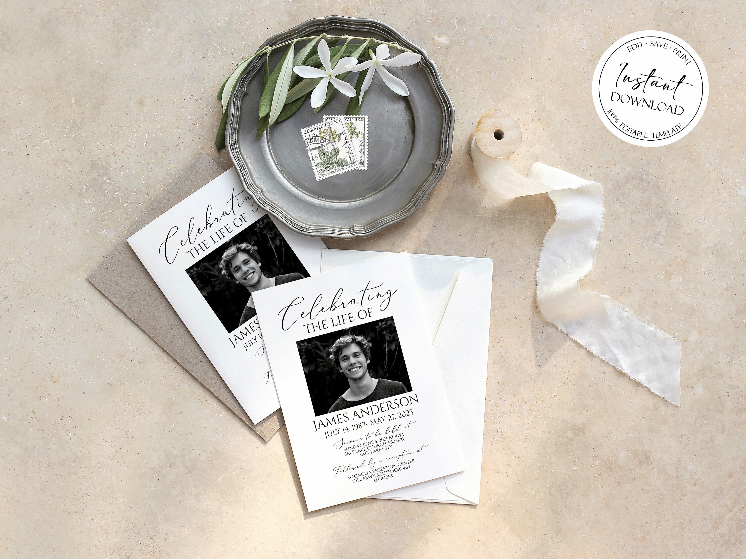 Celebration of Life Invitation Funeral Invitations Funeral - Etsy