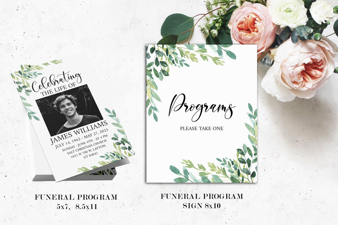 Editable Funeral Bundle Memorial Package Celebration of Life | Etsy