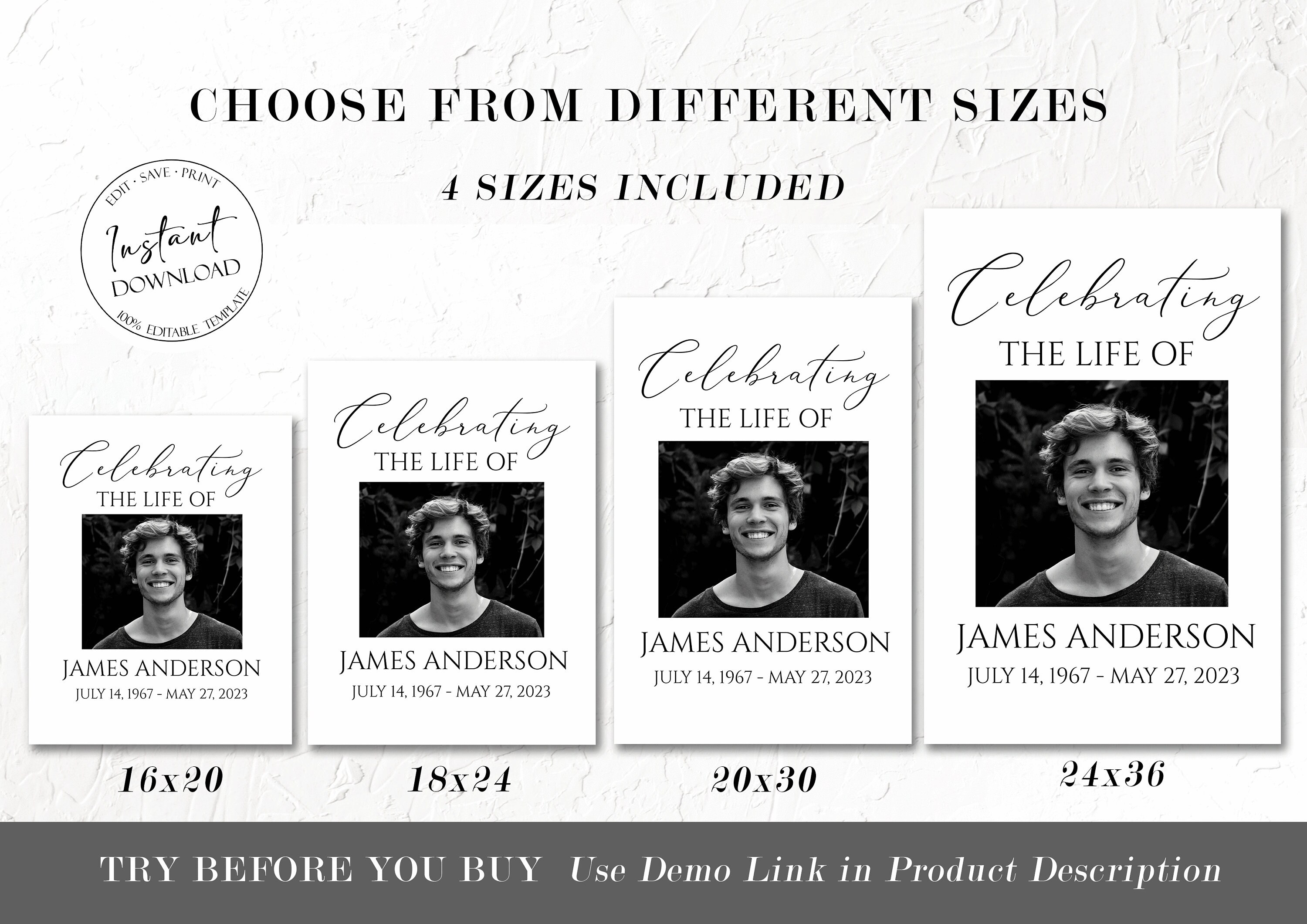 Celebration of Life Welcome Sign Simple Funeral Welcome Sign | Etsy