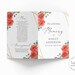Celebration of Life Funeral Program Template Red Poppies - Etsy
