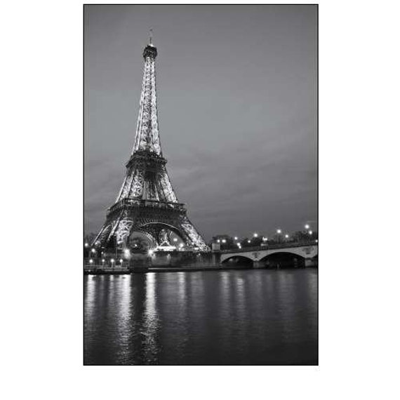 Paris Night Decorative Photography Art Print Poster | Etsy