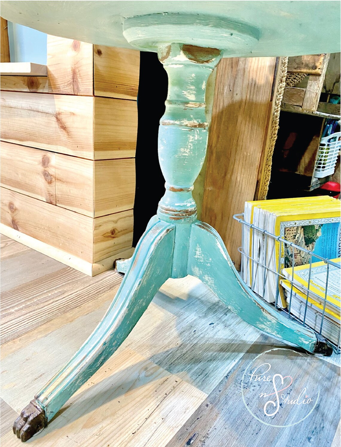 Dilly Dahlia: Antique, Boho-botanical, Mixed Media Side Table - Etsy