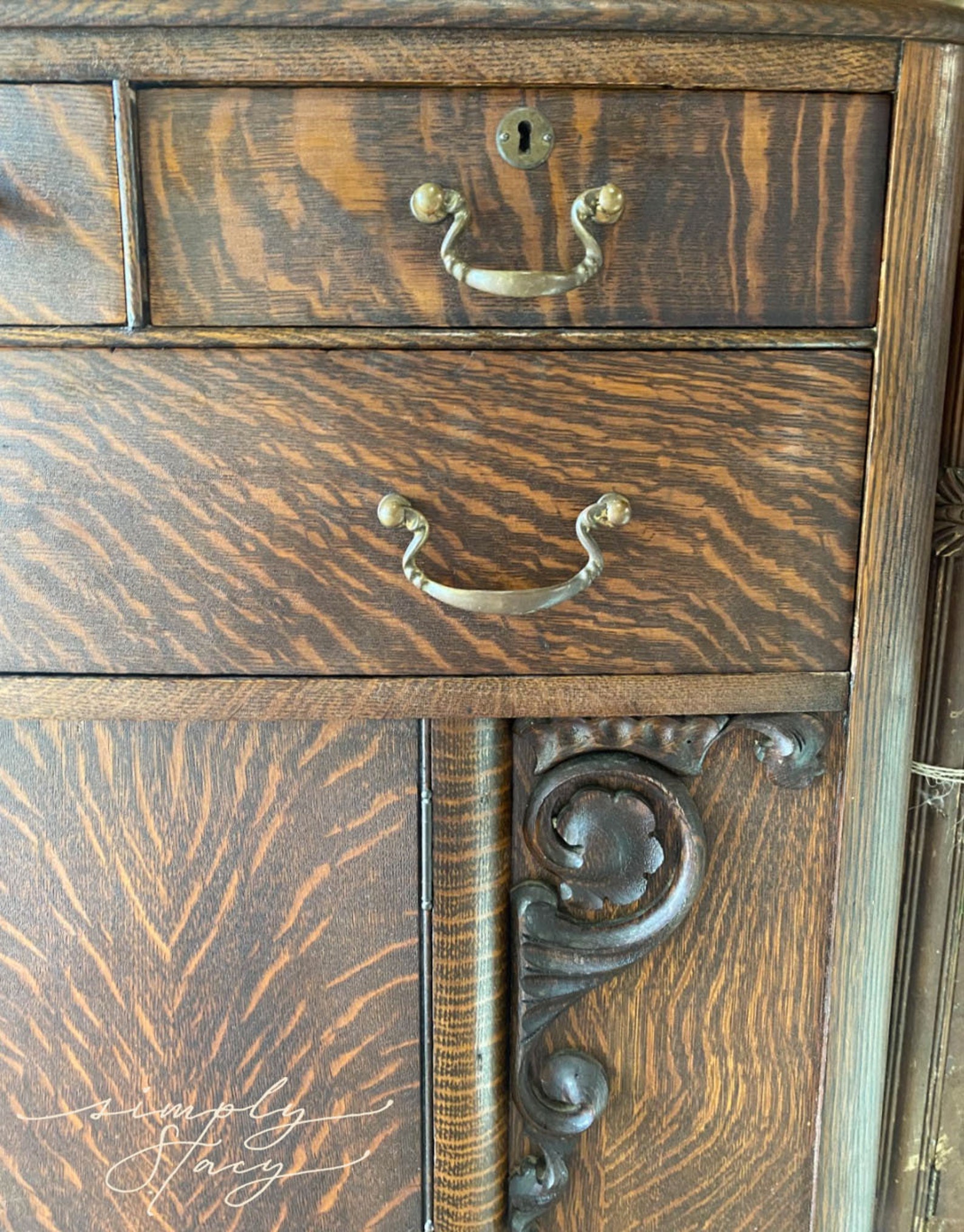 Antique Tiger Oak Buffet/mirror Sideboard Circa. Early 1900s. - Etsy