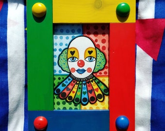 Watercolor Clown Painting - Etsy