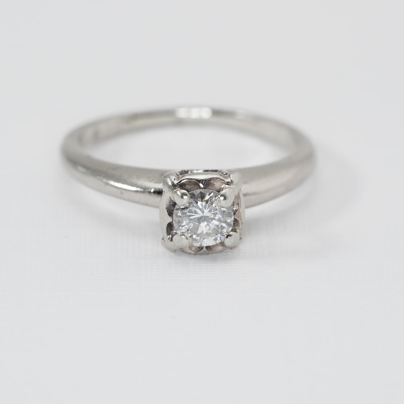 1940 Gold Diamond Band - Etsy