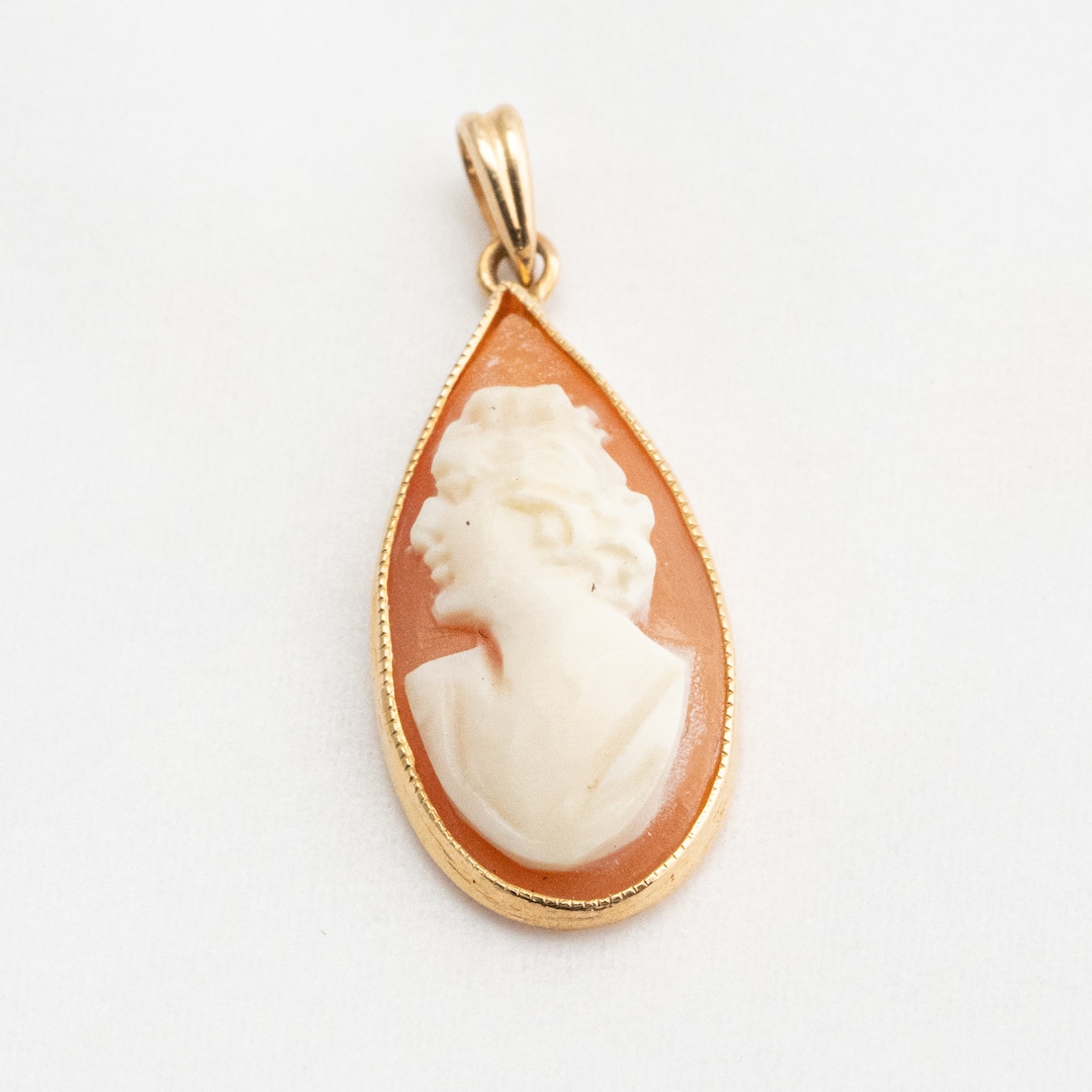 Victorian Cameo Pendant 14k Yellow Gold - Etsy