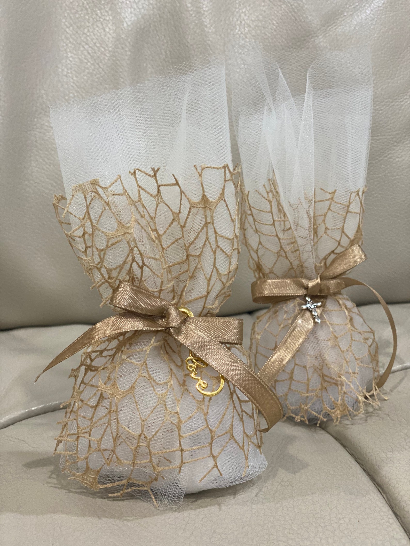 Koufeta Favors Boubounieres Wedding Baptism Christening Beige ...