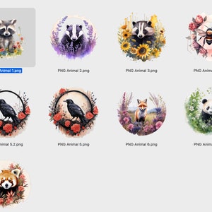 Watercolor Animals PNG Bundle - Whimsical Animal Clipart for Decor ...