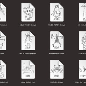 Garten of Banban, 80 Coloring Sheets. the Banban and Friends Gang, DIY ...