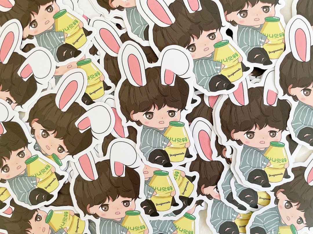 BTS Jungkook Chibi Sticker Kpop Sticker BTS Sticker Vinyl Sticker Kpop ...