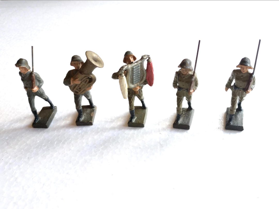 Vintage Lineol Germany Soldiers 8cm – WWII Era Composition Figures Incl ...