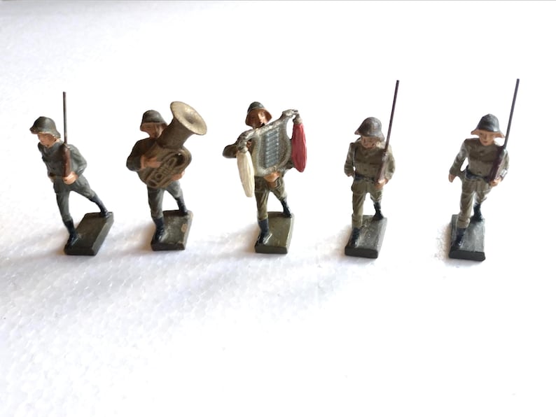 Vintage Lineol Germany Soldiers 8cm – WWII Era Composition Figures Incl ...