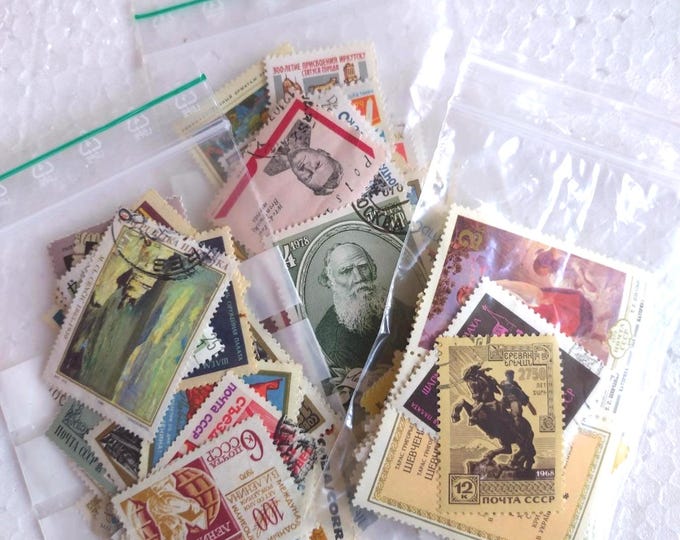 Surprise Stamp Pack – 50 Vintage Stamps From Around the World - Etsy