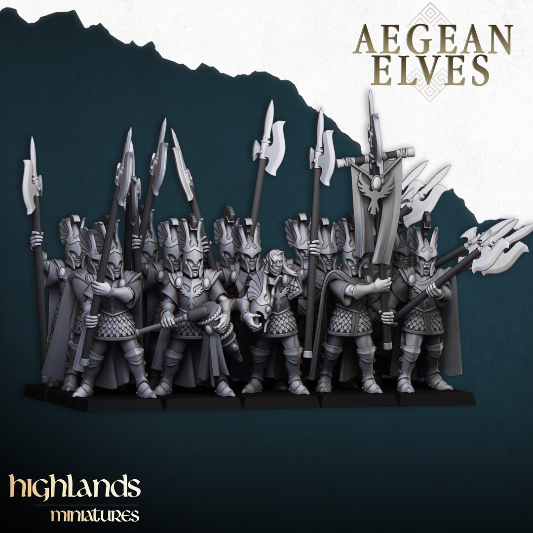 Mycenaean Guard, Highlands Miniatures, 9th Age, High Elves, Phoenix ...