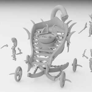 Dark Elf Witch Chariot, Ilhadiel, Dread Elves, 9th Age, Cauldron, Naga ...