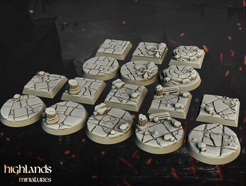 Cobblestone Cathedral bases Highlands Miniatures Warriors of | Etsy