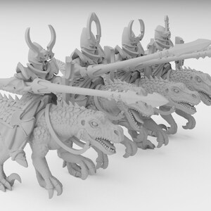 Dark Elf Raptor Knights X5, Ilhadiel, 9th Age, Dread Elves, Cavalry ...