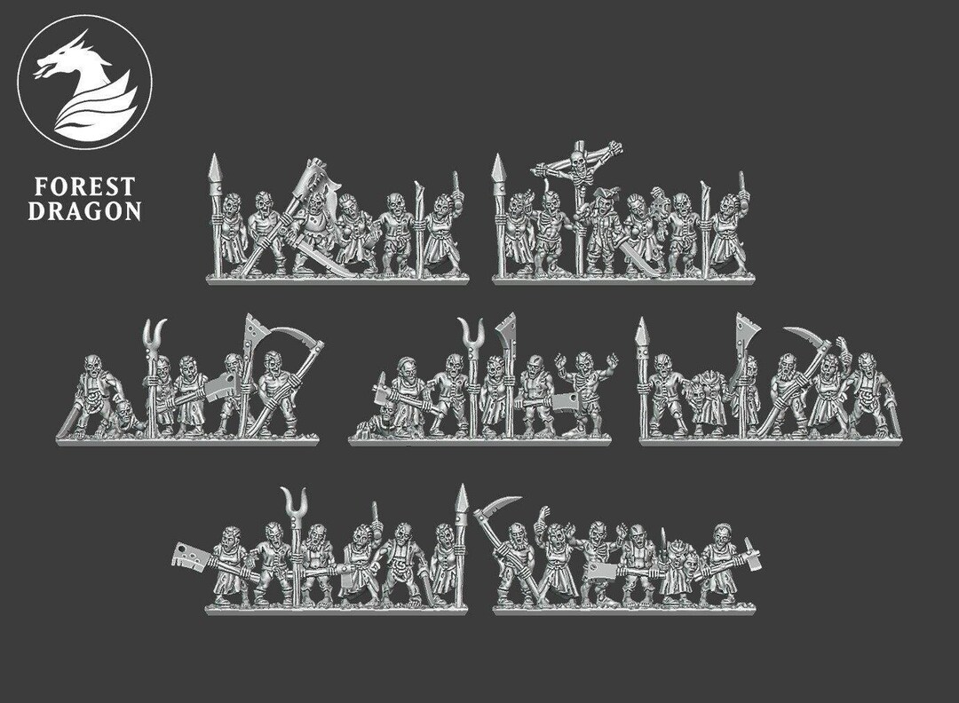 Zombies, Forest Dragon, Vampires, 10mm, Counts, Wargaming, Small Scale ...