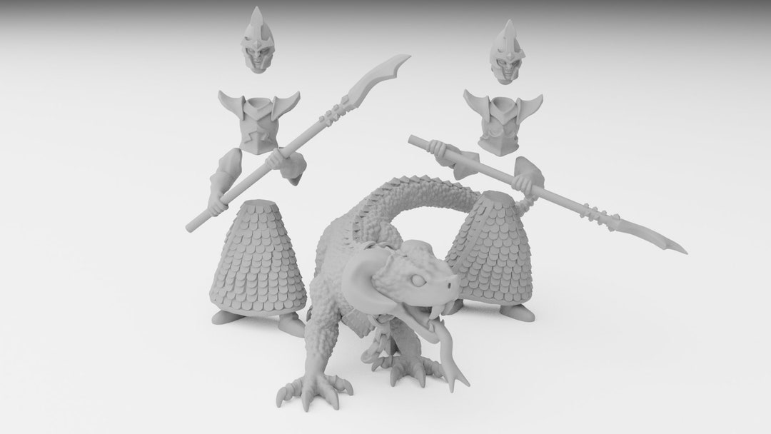 Dark Elf Slave Drakon, Ilhadiel, Dread Elves, 9th Age, War Beast ...