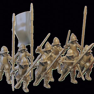 Pikeman Mercenaries [10 Models], 9th Age, WAP, Wargaming, Empire of Men ...