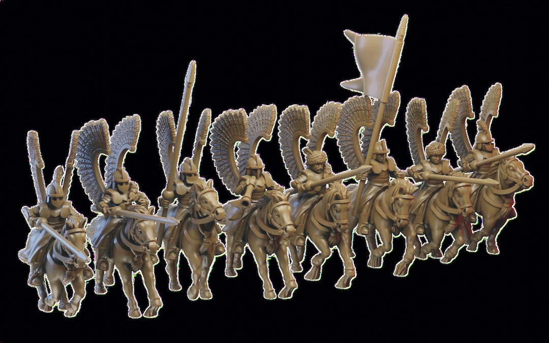 Winged Hussars [5 Models], Ilhadiel, 9th Age, Hussars, Wargaming, Men ...