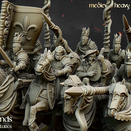 Medieval Heavy Cavalry Highlands Miniatures 9th Age - Etsy