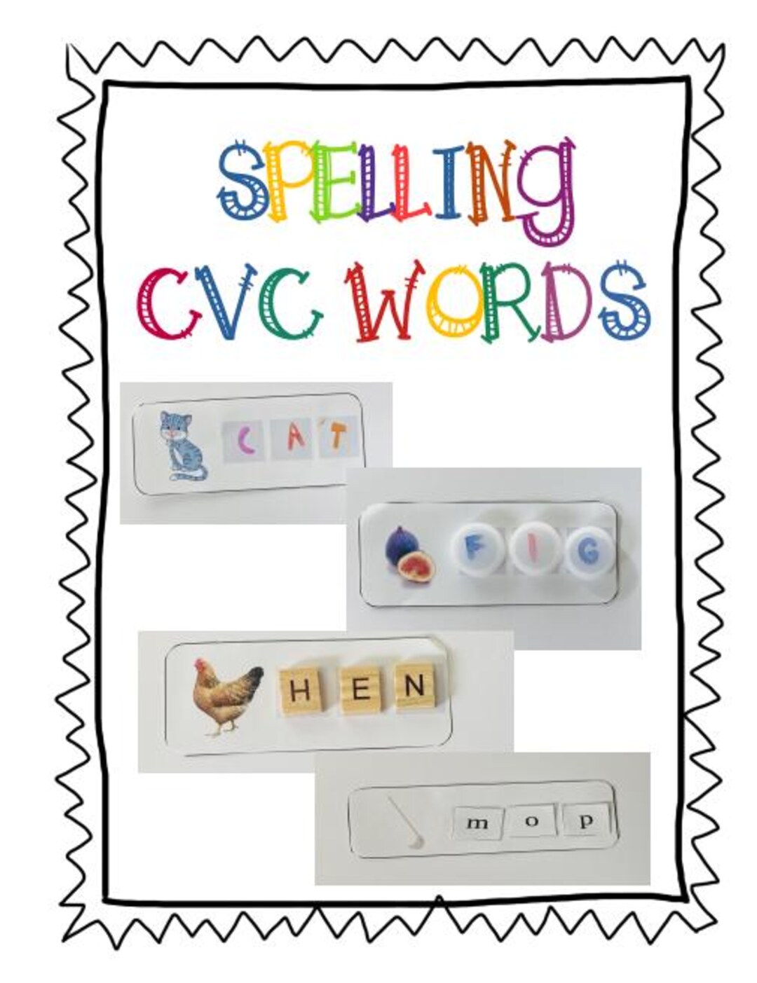 Spelling CVC Words/cvc Cards - Etsy