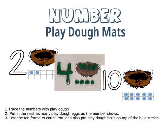 Number Play Dough Mats DIGITAL DOWNLOAD | Etsy