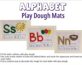 Alphabet Play Dough Mats - Etsy