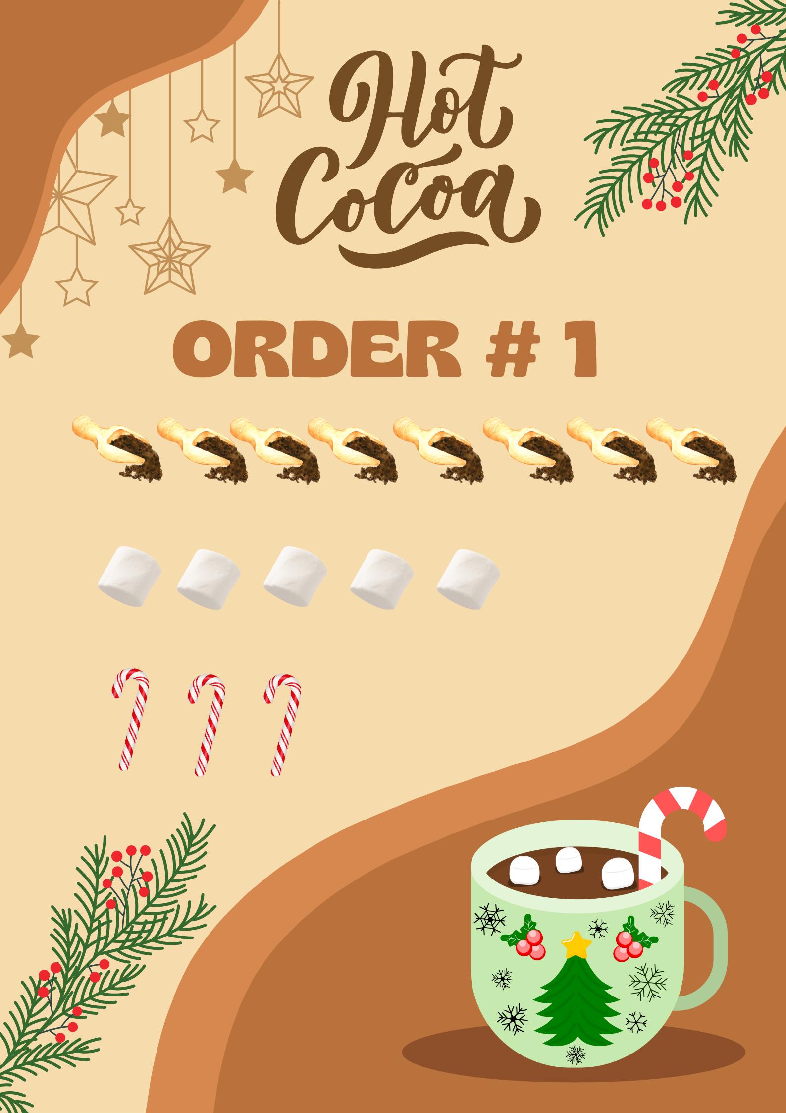 Hot Chocolate Order Cards - Printable Sensory Play Activity/pretend ...