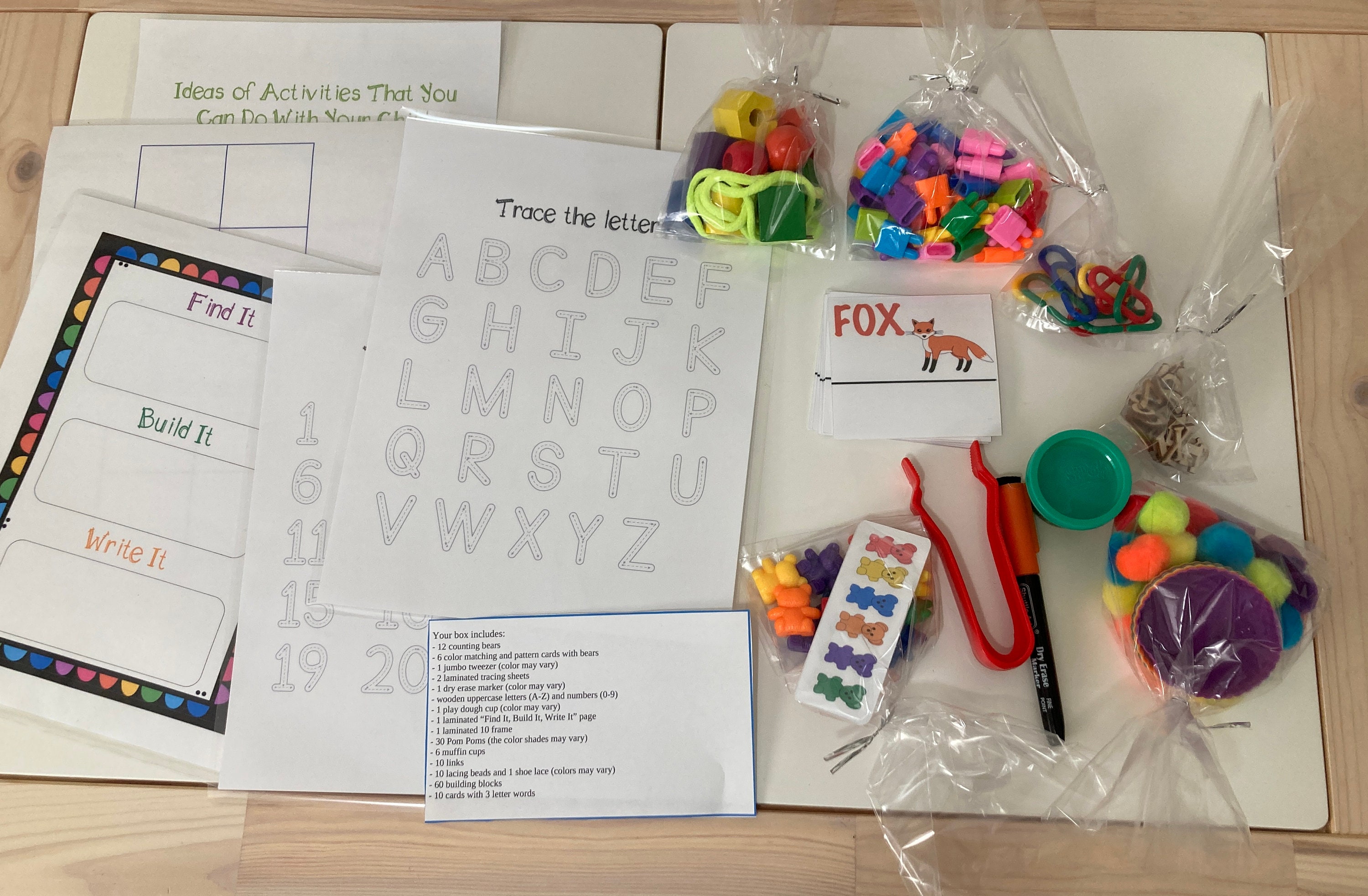Busy Box Learning Kit Preschool - Etsy