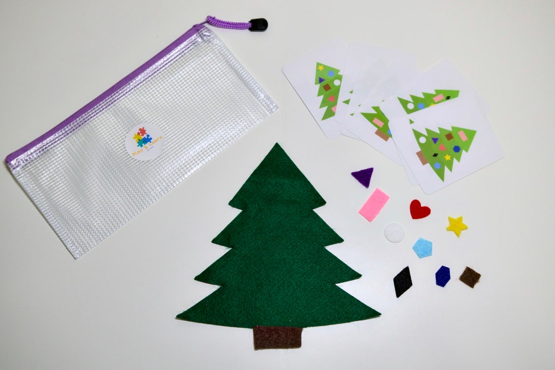 Christmas Tree Shape Matching / Patterns Busy Bag - Etsy
