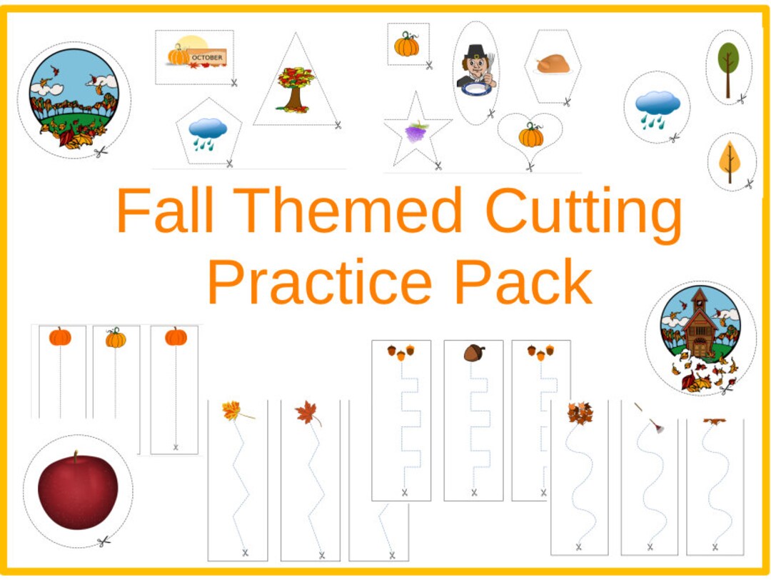 Fall Themed Cutting Practice Pack DIGITAL DOWNLOAD - Etsy