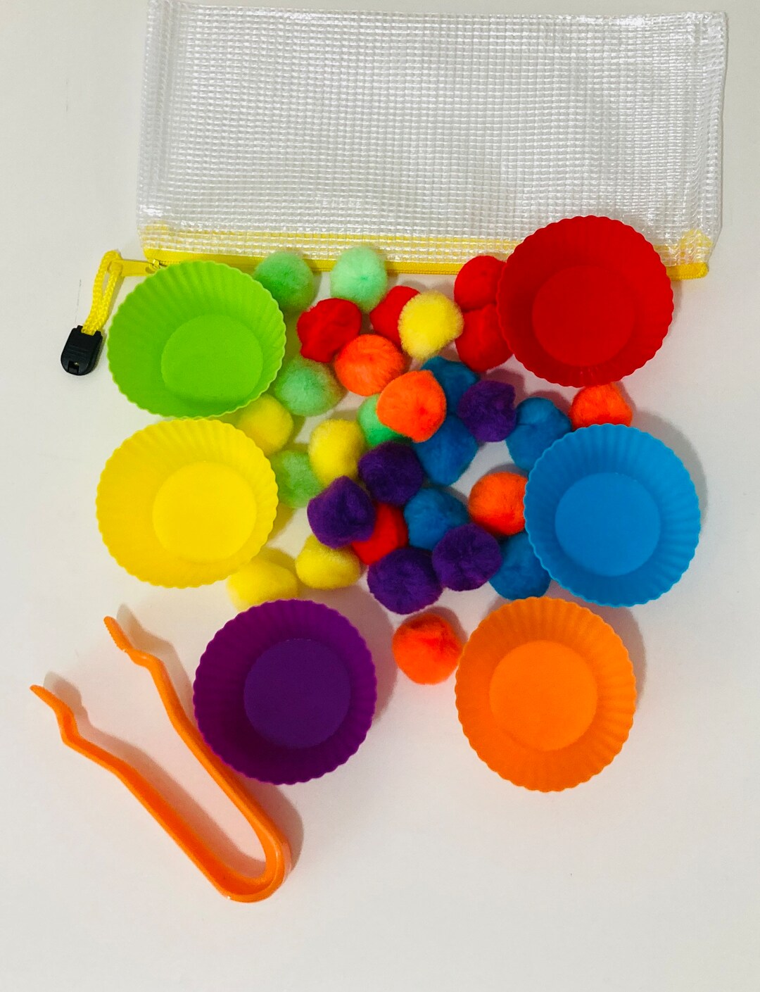 Color Matching/counting Busy Bag Fine Motor Skill Activity - Etsy