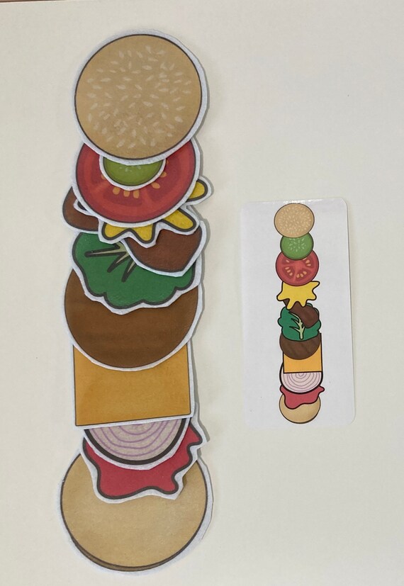Build a Burger Busy Bag Felt Burger - Etsy