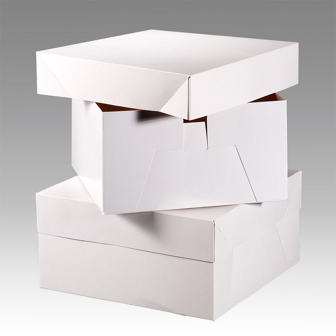White Wedding Cake Boxes and Lids 8 10 12 - Etsy