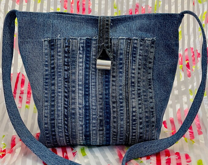 Socket2me Upcycled Recycled Jean Denim Handbag, Purse, Made From Jean ...
