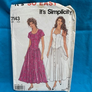Vintage Simplicity Sewing Patterns From the Nineties, 1990s, Nos. 7072 ...