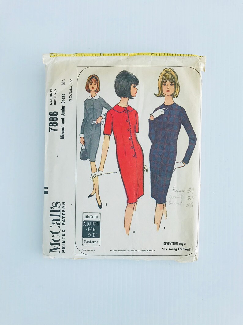 Vintage Mccalls Sewing Patterns Dated 1965 for Ladies Dresses, Pants ...