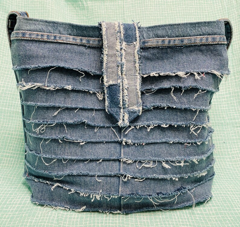 Fray Way Upcycled Recycled Jeans Denim Handbag, Purse, Shoulder Bag - Etsy