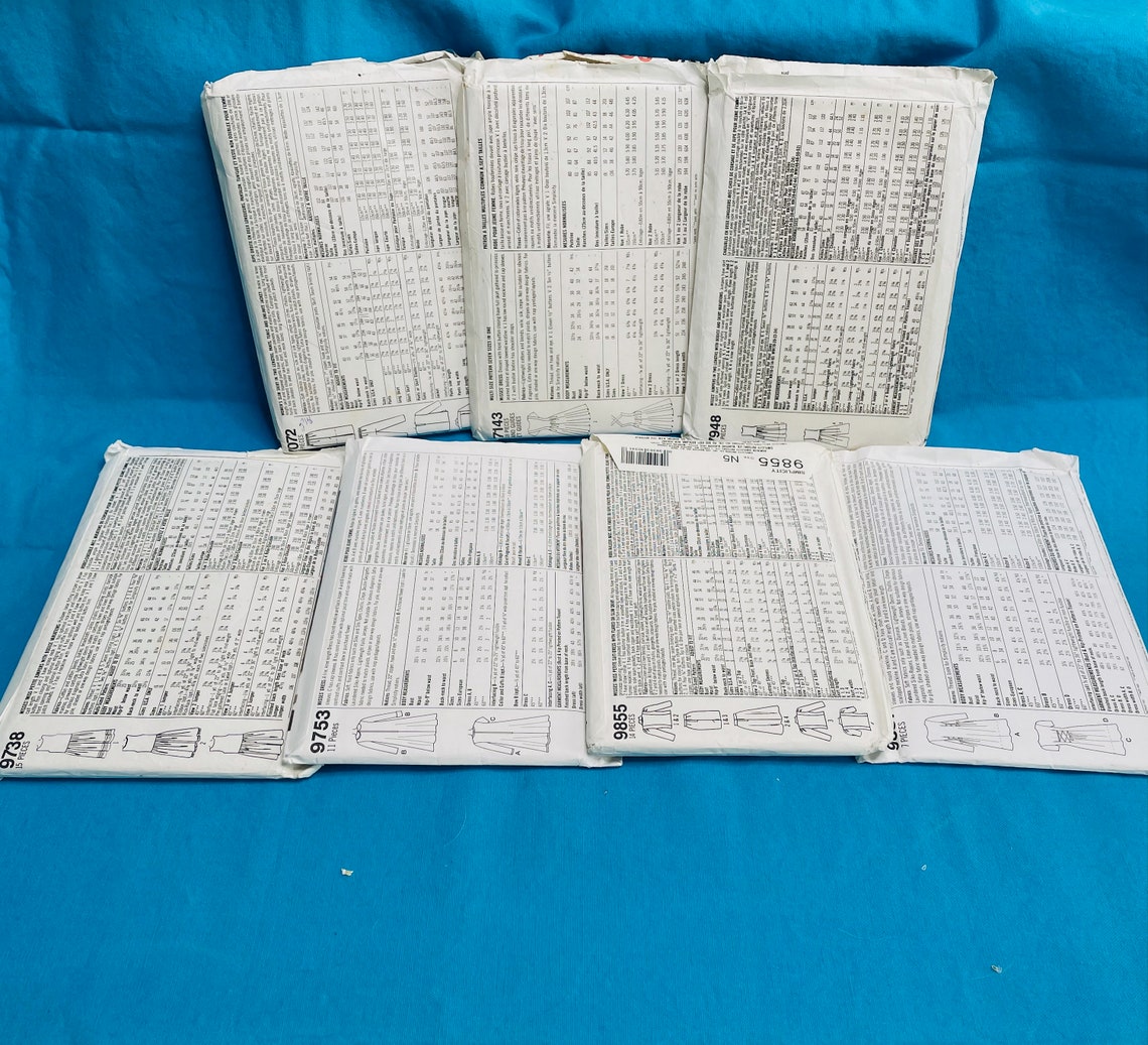 Vintage Simplicity Sewing Patterns From the Nineties, 1990s, Nos. 7072 ...