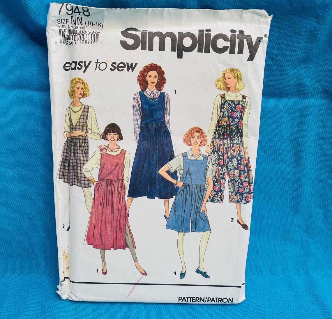 Vintage Simplicity Sewing Patterns From the Nineties, 1990s, Nos. 7072 ...
