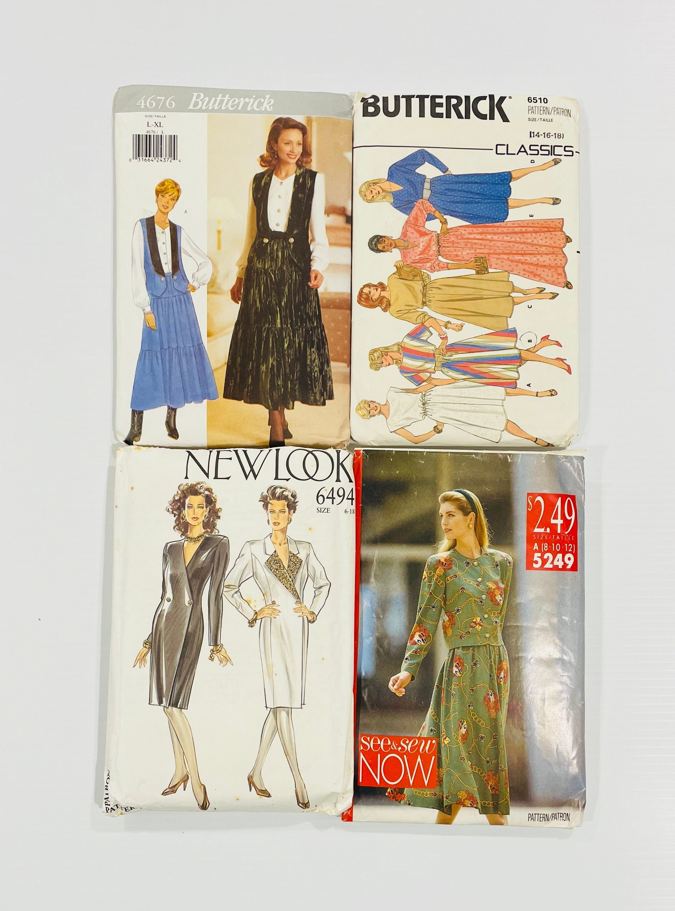 Vintage Sewing Pattern Butterick 4676 6510 New Look 6494 - Etsy