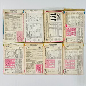 Vintage Sewing Patterns Simplicity 7289, 7896, 8249, 8615, 8746, 9082 ...