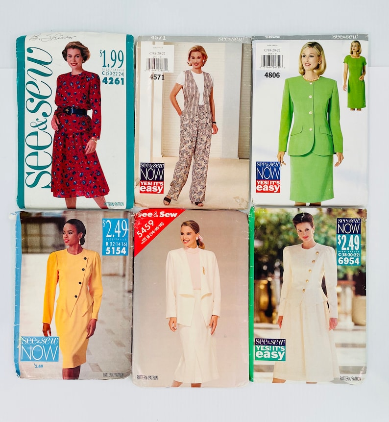 Vintage Sewing Patterns Butterick See & Sew 4261 4571 4806 - Etsy