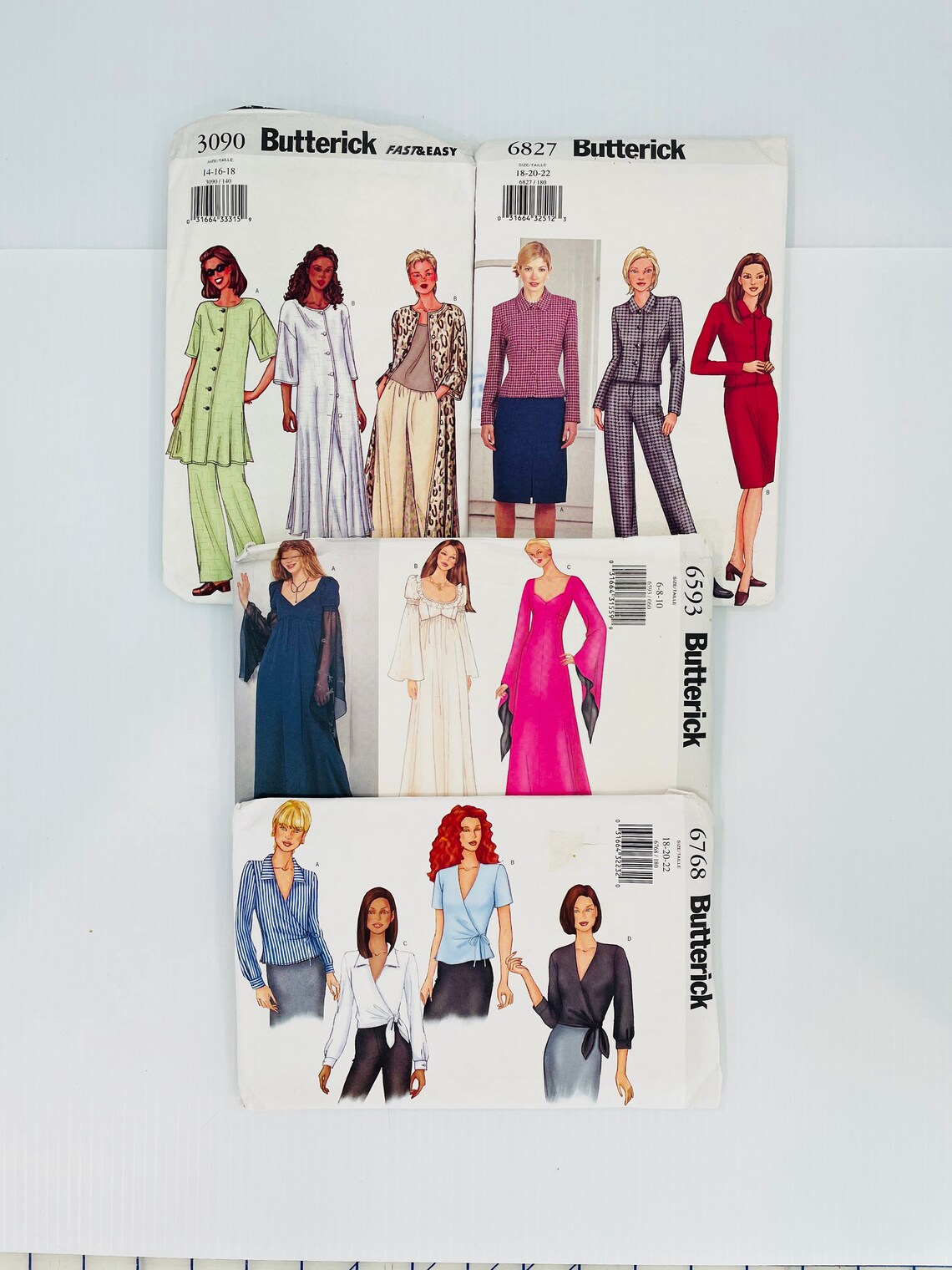Vintage Sewing Patterns Butterick 3090, 6827, 6768, 6593, Tunic, Pants ...